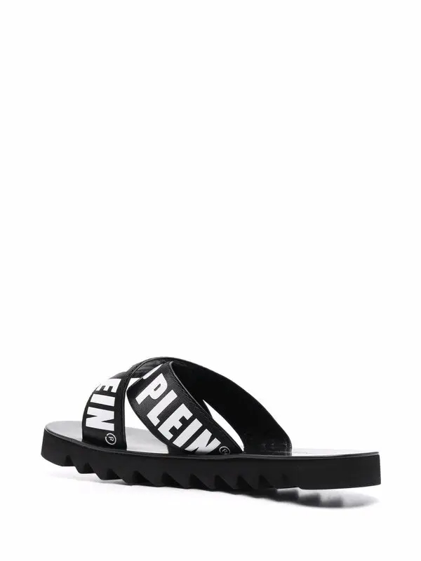Philipp Plein Tm Gummy Leather Slides