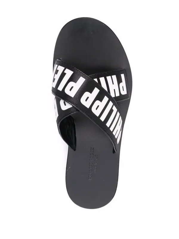 Philipp Plein Tm Gummy Leather Slides