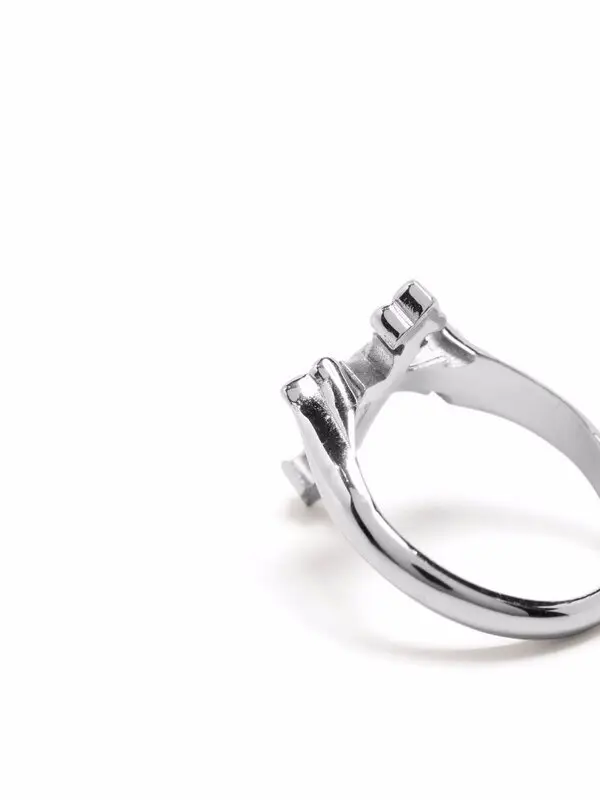 Emanuele Bicocchi Fleury Cross Ring - Silver