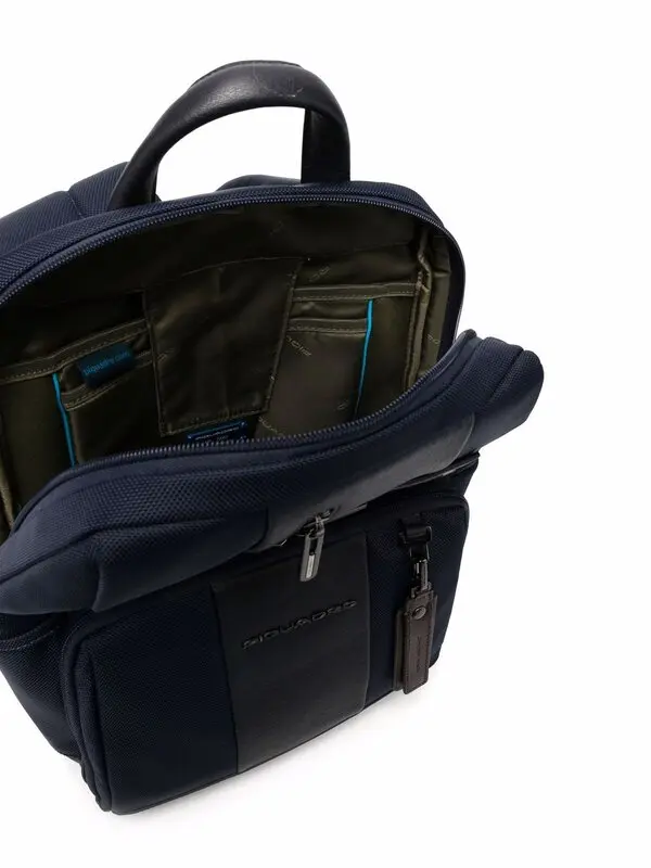 PIQUADRO Panelled Backpack - Blue