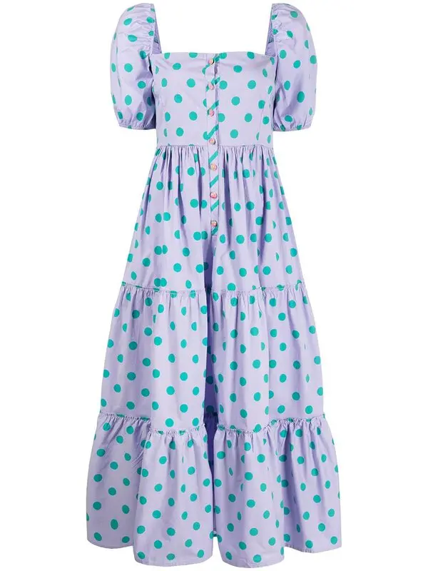 Pitusa Play Praire Polka Dot Dress - Purple