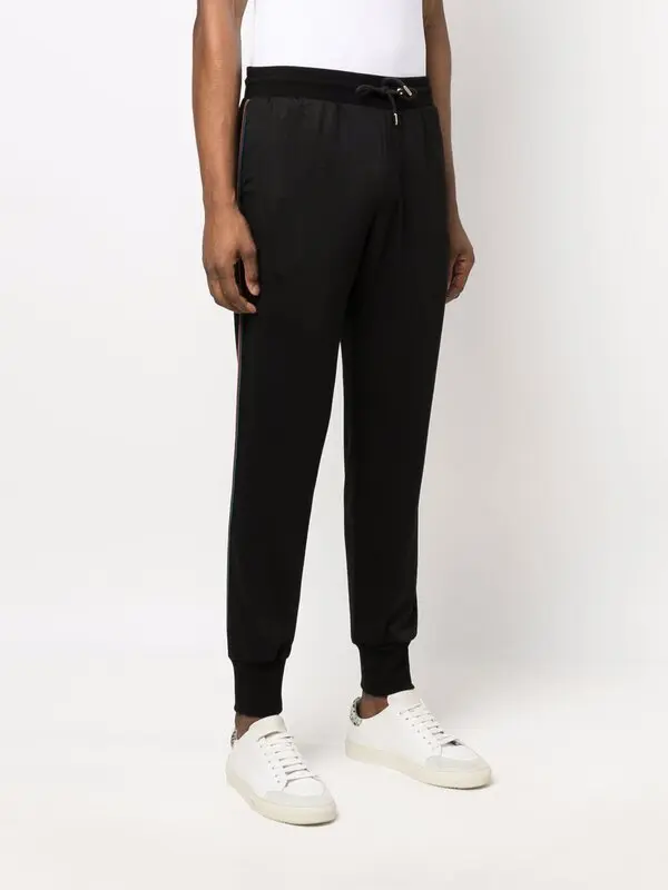 Paul Smith Side-stripe Tapered Track Pants - Black