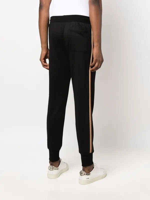 Paul Smith Side-stripe Tapered Track Pants - Black