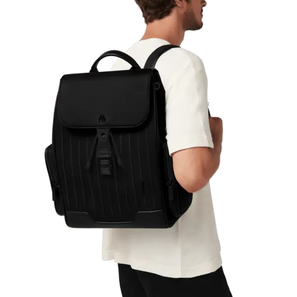 Rimowa Never Still Canvas Flap Backpack Large - Black | Editorialist