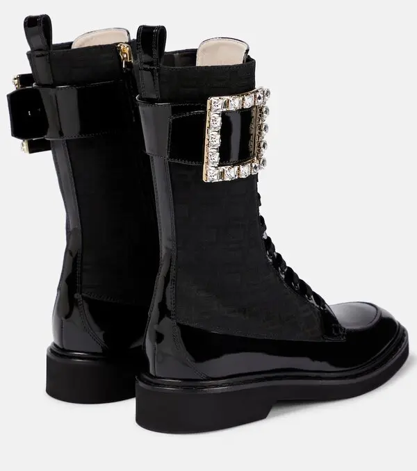 ROGER VIVIER Viv' Rangers Strass Ankle Boots