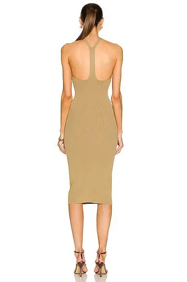 DION LEE Lustrate Fork Dress In Beige