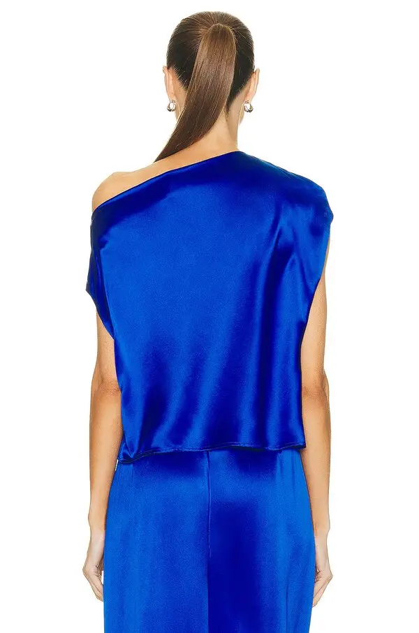 THE SEI Draped Satin Top