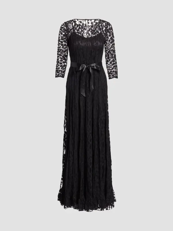 Rickie Freeman For Teri Jon Lace Pintuck Gown