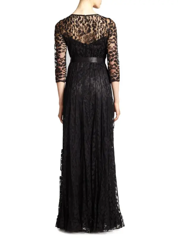 Rickie Freeman For Teri Jon Lace Pintuck Gown