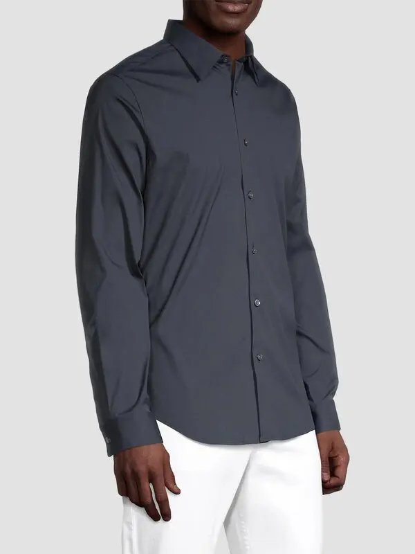 Theory Sylvain Good Cotton Shirt - Eclipse