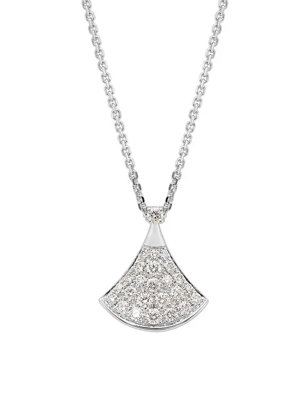 BVLGARI Divas' Dream 18k & Diamond Pavé Pendant Necklace - White Gold