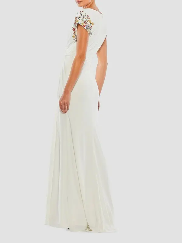 Mac Duggal Embellished Wrap Gown
