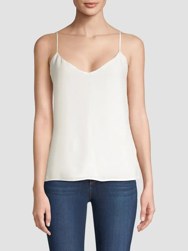 L'AGENCE Jane Silk Tank - Ivory