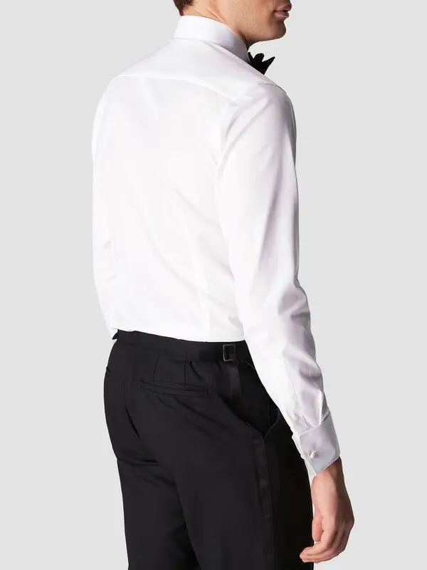Eton Slim-fit Plisse Tuxedo Shirt - White