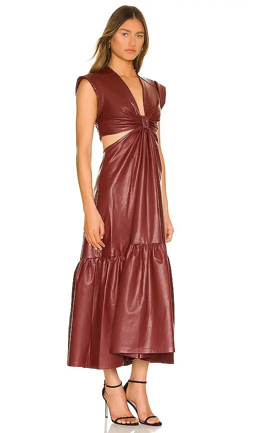 alc burgundy dress Inez Satin Gown