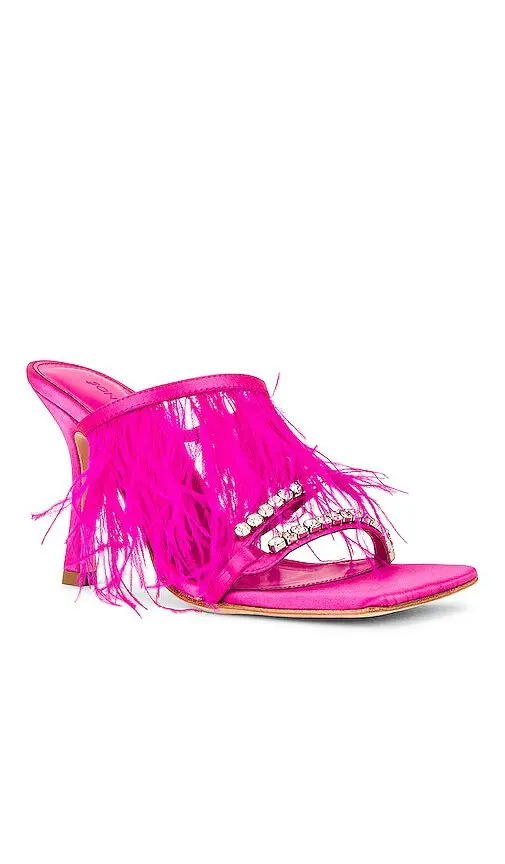 Song Of Style Feather Heel In Fuchsia