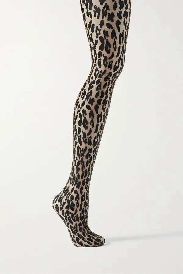 Wolford Josey 20 Denier Leopard-print Tights - Animal Print