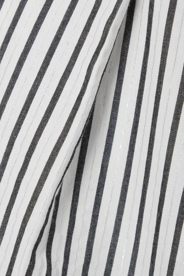 Solid & Striped The Talia Belted Striped Cotton-blend Shorts