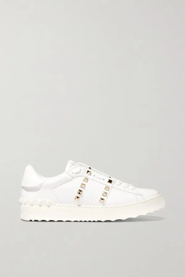 Valentino Garavani Rockstud Untitled Leather Sneaker White - Main Image