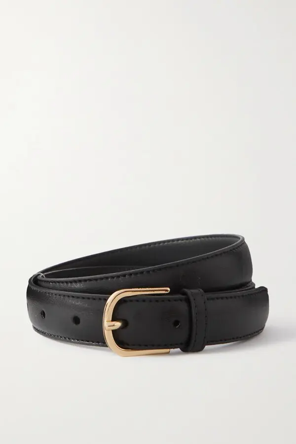TOTEME Leather Belt - Black