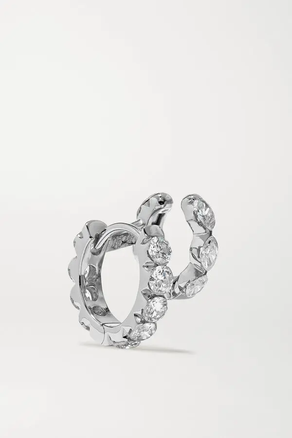 MARIA TASH Eternity Diamond Hoop Earring