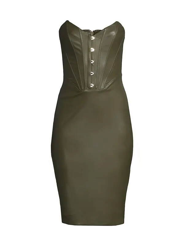 green salad with blue cheese dressing GREEN FAUX LEATHER GATHERED TOP | CULT MIA