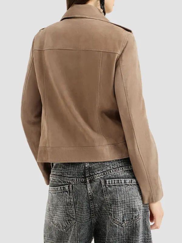 Brunello Cucinelli Suede Biker Jacket
