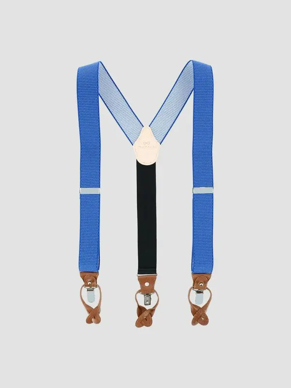 Trafalgar Big & Tall Napier Convertible Suspenders - Blue