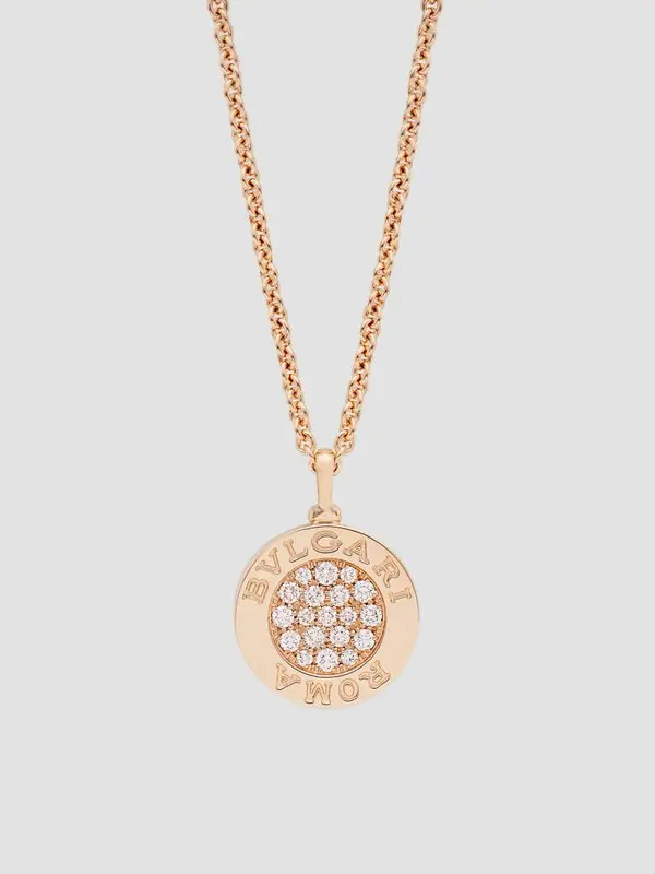 BVLGARI 18k Mother-of-pearl & Diamond Pendant Necklace - Rose Gold