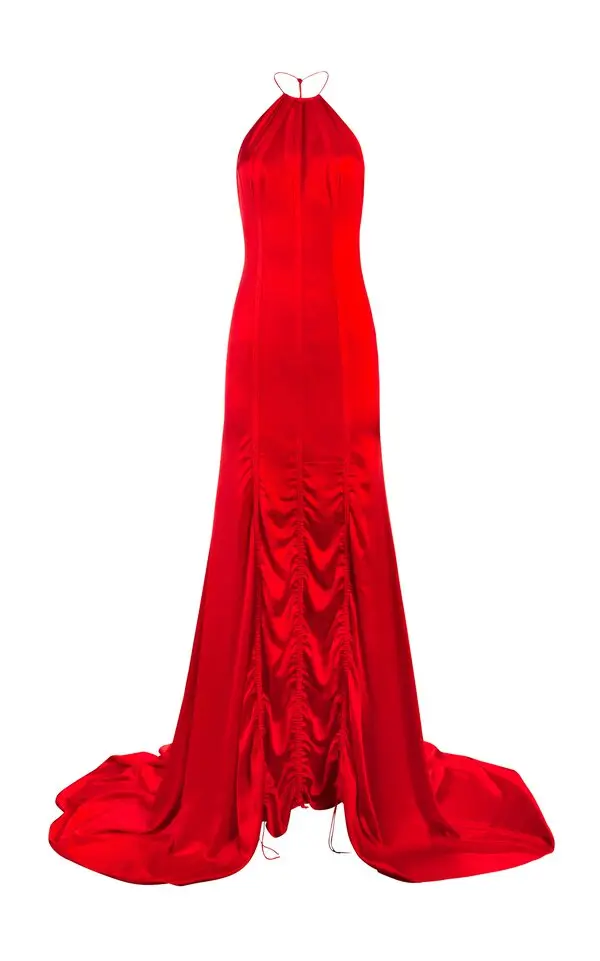 Alejandra Alonso Rojas Dip-dyed Silk Halter Gown