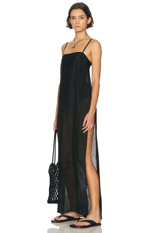 Matteau Sheer Cami Dress - Black