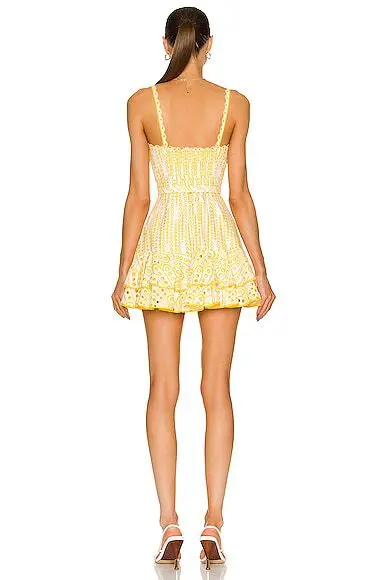 charo ruiz marianne short dress Charo Ruiz Ibiza Marianne Mini Dress In Yellow - Solar Yellow