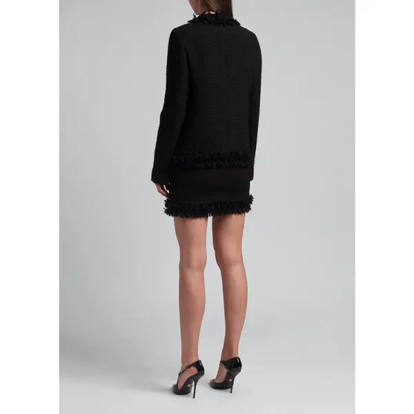 Dolce & Gabbana Paillette Fringe Boucle Jacket
