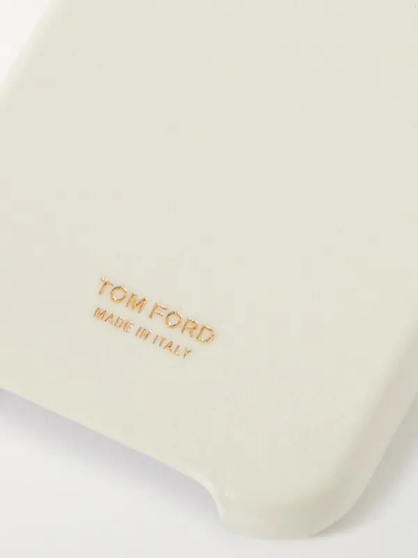 TOM FORD - TOM FORD - Logo-Detailed Leather IPhone 11 Pro Phone Case - Men - White