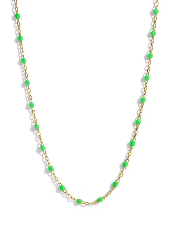 Gigi Clozeau Classic Gigi Neon Resin Necklace - Yellow Gold