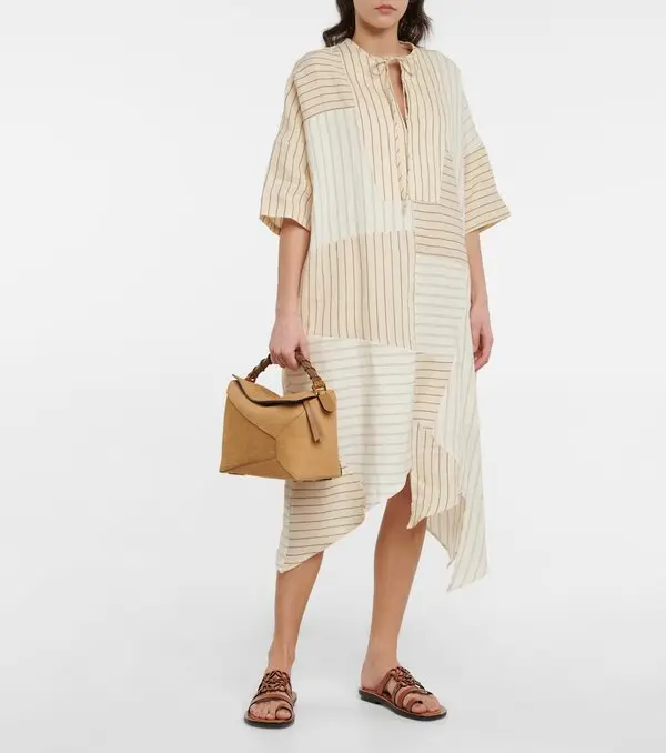 Loewe Puzzle Croc-effect Leather Shoulder Bag