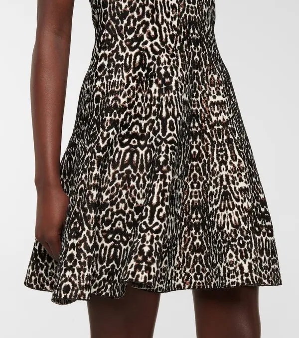 Alaïa Leopard-print Jacquard Minidress
