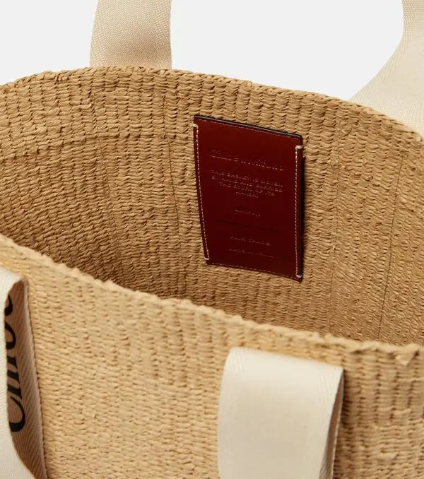 Chloé X Mifuko Woody Large Raffia Tote - Neutrals