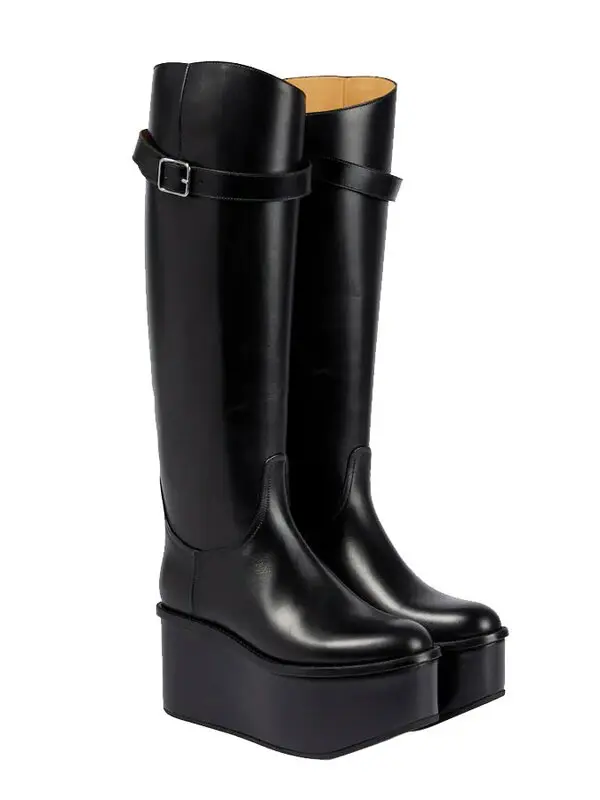 Loewe Platform Leather Riding Boots