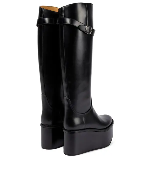 Loewe Platform Leather Riding Boots