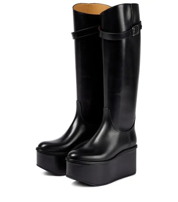 Loewe Platform Leather Riding Boots