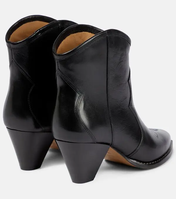 Isabel Marant Étoile Darizo Leather Ankle Boots - Black