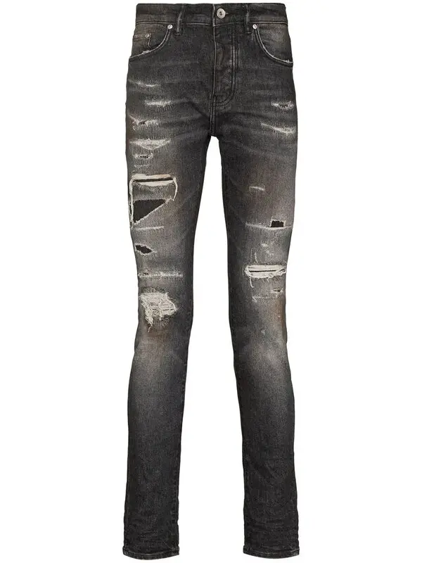 PURPLE BRAND Distressed-finish Skinny-jeans