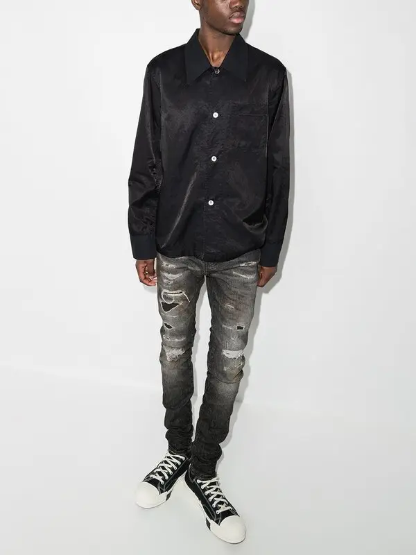 PURPLE BRAND Distressed-finish Skinny-jeans