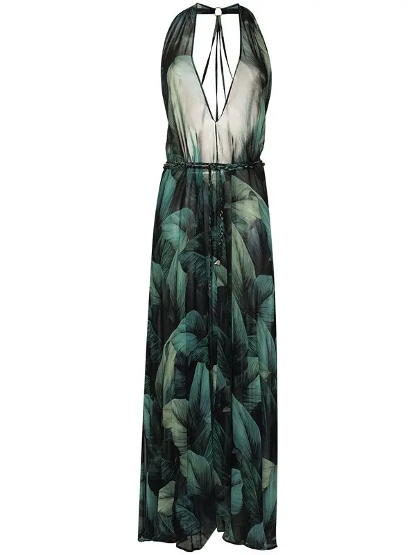 green dress with flowers on top La Blanca Dress Coverup main image 1