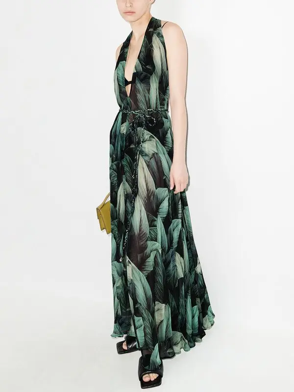Alexandra Miro Goddess Haterneck Dress In Green - 71% Off | Editorialist