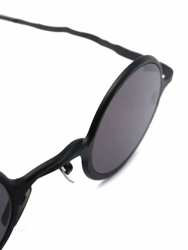 KUBORAUM Knarled-arm Round Frame Sunglasses