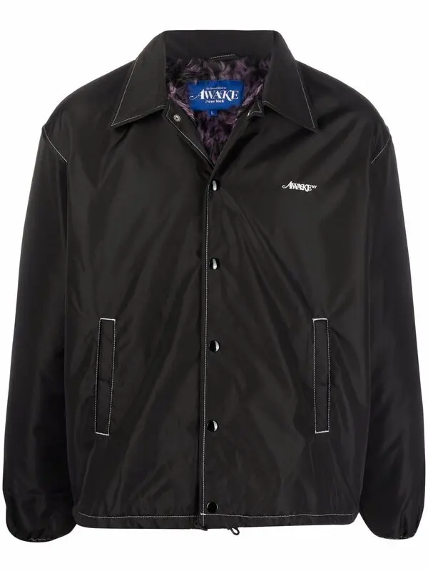 AWAKE NY Embroidered Long-sleeve Jacket - Black