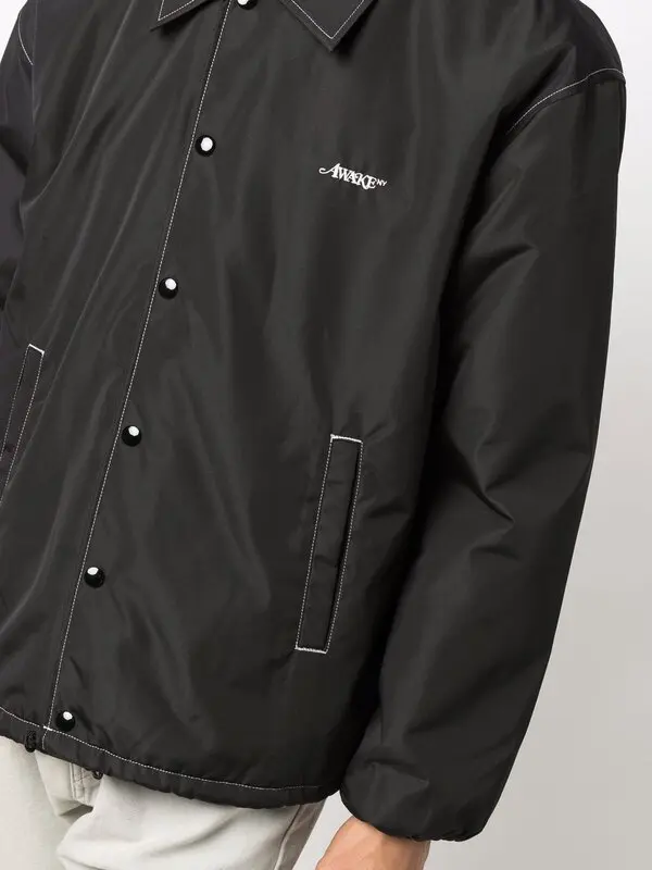 AWAKE NY Embroidered Long-sleeve Jacket - Black