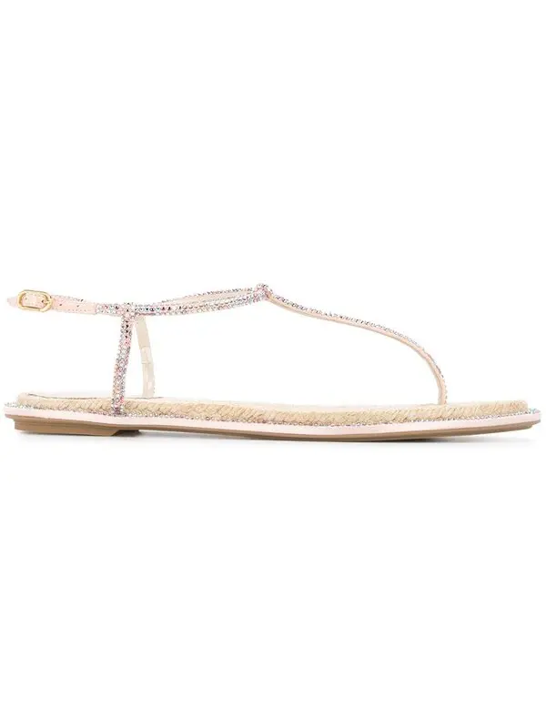 Rene Caovilla Embellished Flat Sandals
